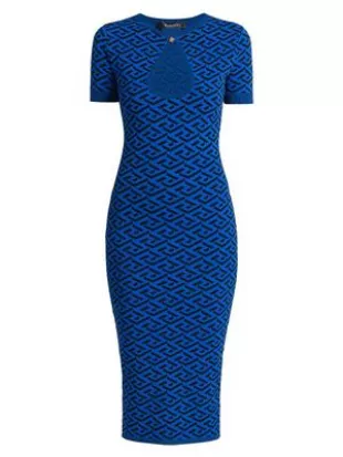 Versace - Greca Signature Cut-Out Midi-Dress