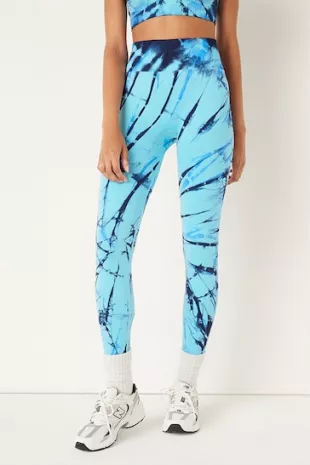Victorias Secret - Light Sky Spiral Tie Dye Blue Seamless High Waist Full Length Legging