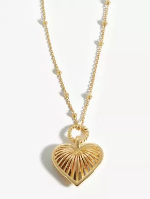 missoma - Ridge Heart Charm Necklace