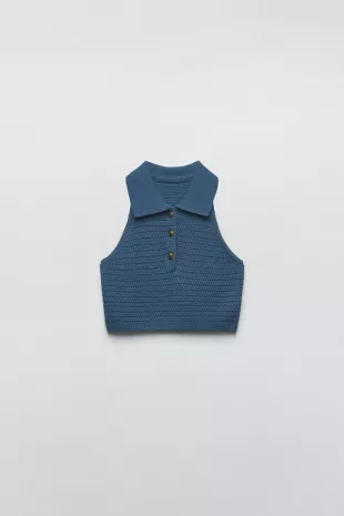 Zara - Cropped Knit Top