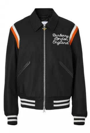 Burberry - Black & Orange Trim Teddy Jacket