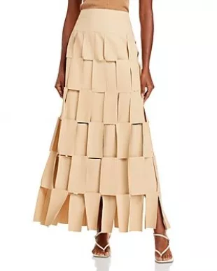 A.W.A.K.E. MODE - Rectangle Button Back Skirt