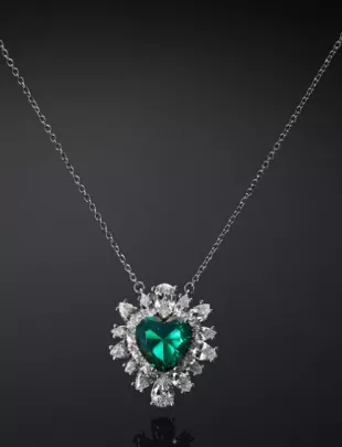Chiara Ferragni - Emerald Heart Pendant Necklace