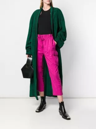 Haider Ackermann - Check duster coat - Green