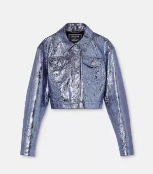 Versace - Medusa Metallic Leather Jacket