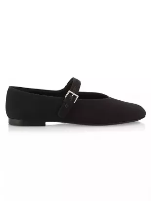 The Row - Boheme Suede Mary Jane Flats
