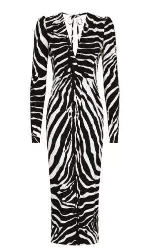 Dolce & Gabbana - Zebra-print Long-sleeve Dress