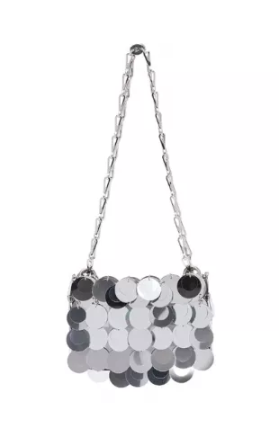 Paco Rabanne - Iconic 1969 Bag in Silver Sparkle