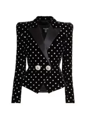 Balmain - Dotted Velvet Jacket