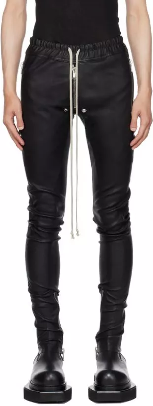 Rick Owens - Black Leather Gary Pants
