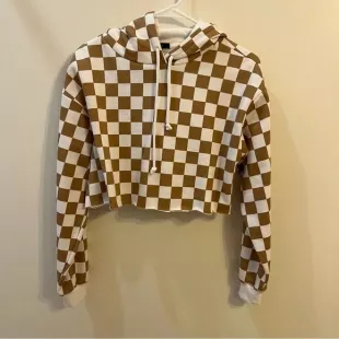 Forever 21 - Checkered Cropped Hoodie