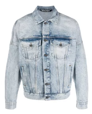Palm Angels - Light Blue Back Logo Denim Jacket