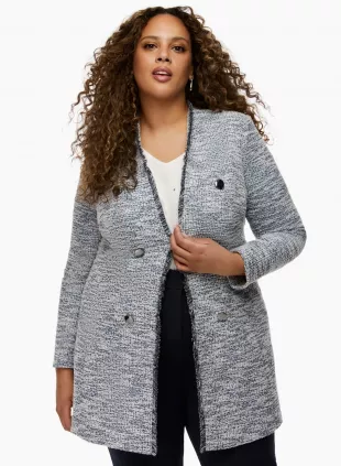 laura - Plus Bouclé Redingote Jacket