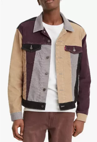 levis - Multicolor Corduroy Colorblock Trucker Jacket