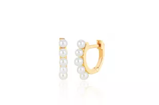 Ef Collection - Pearl Mini Huggie Earring