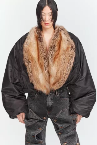 Y/Project - Faux Fur Trimmed Puffer Jacket