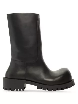 Balenciaga - Black Leather Hummer Boots