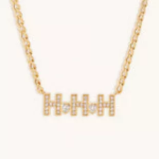 .Sparkle Society - Diamond Letters with Fancy Shape Diamond Heart Curb ...