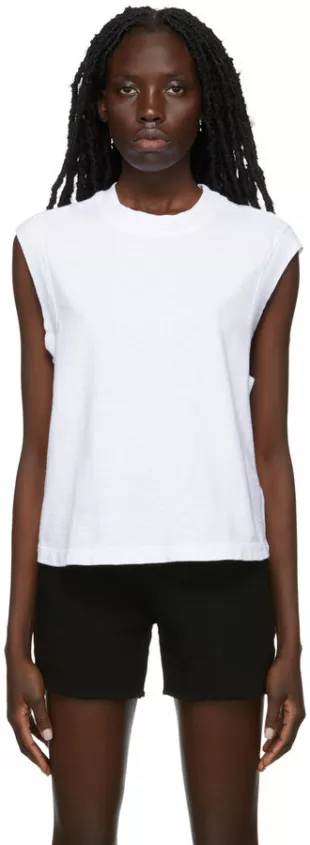 Cotton Citizen - White Tokyo Muscle Tank Top