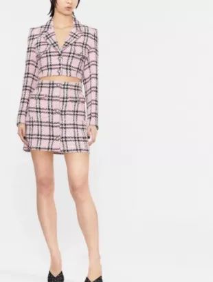 Alessandra Rich - Check-pattern Mini-skirt