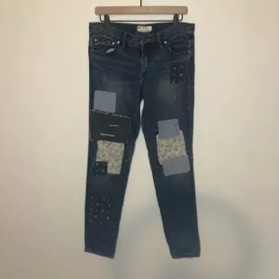 Free People - Straight Leg Patchwork Jeans