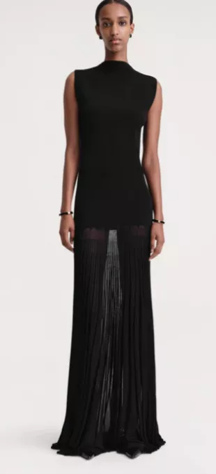 Totême - Plisse Knitted Evening Dress