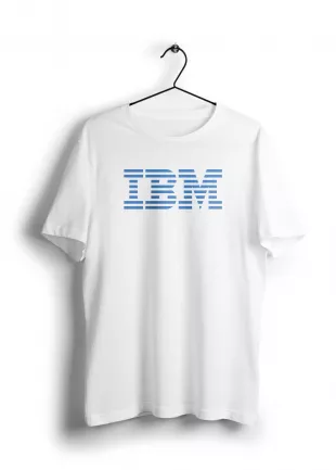 ibm - Blue Cotton Short Sleeve T Shirt