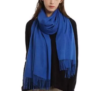 Unbranded - 100% Baby Alpaca Scarf - Brights Periwinkle Blue