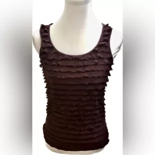 loft - Deep Purple Ruffle Tank