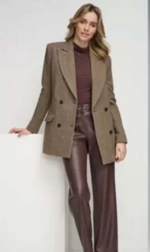 Calvin Klein - Womens X Fit Textured Double Breasted Blazer