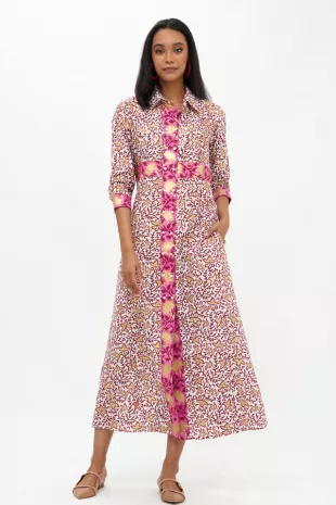 Oliphant - Maxi Shirt Dress in Marchesa Wine