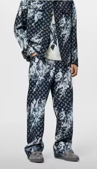 Louis Vuitton - Monogram Printed Denim Pants
