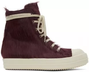 Rick Owens - Purple Fur Sneakers