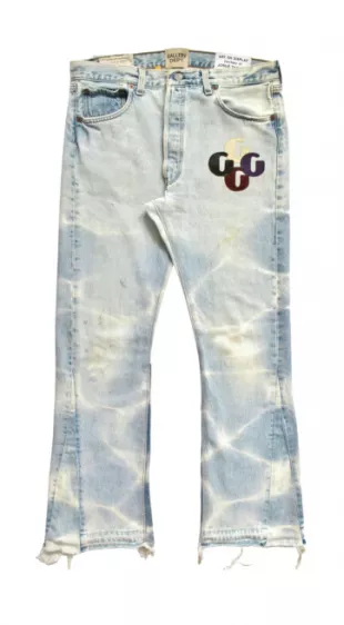Gallery Dept. - Light Blue & Multicolor G Patch Flared Jeans
