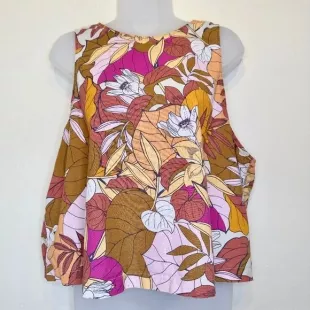 a.n.a - Retro Throwback Floral Print Cotton Linen Comfy Boxy Cropped ...