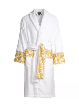 Versace - Cotton Logo Bathrobe
