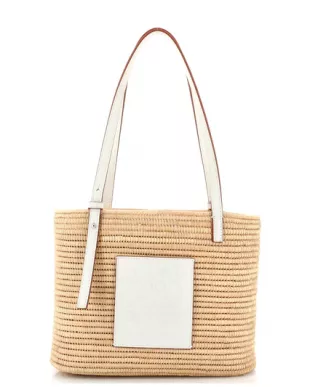 Loewe - Square Basket Tote Woven Raffia Small