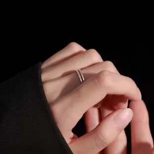 Toinianimos - Layered Sterling Silver Open Ring