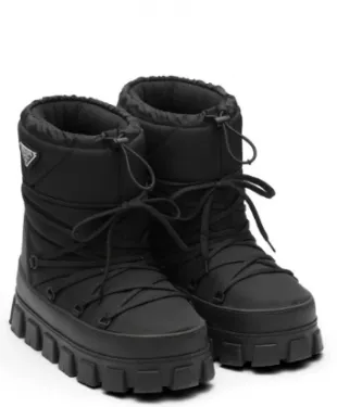 Prada - Black Nylon Chunky Snow Boots