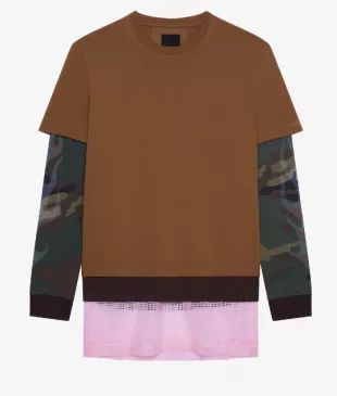 Givenchy - Overlapped T-Shirt In Cotton And Mesh