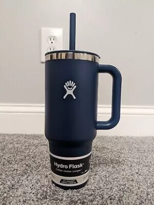 Hydro Flask - 40oz All Around Travel Tumbler Indigo In Hand New Free ...