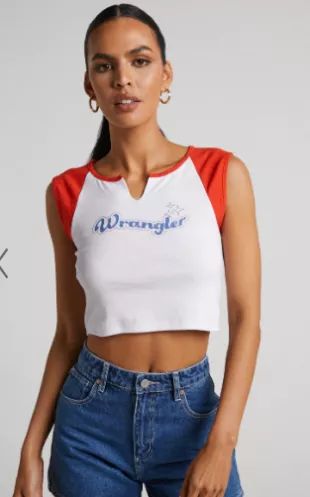 Wrangler - Poppy Raglan Tank