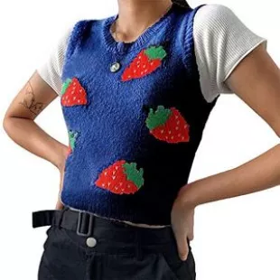 Balaflyie - Streetwear Preppy Style Knitwear Tank Top