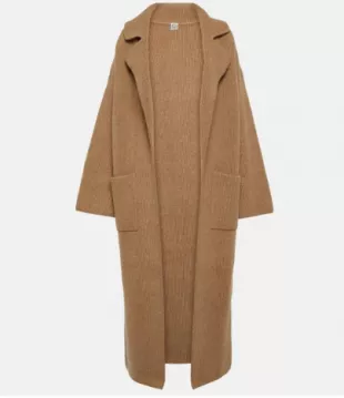Totême - Ribbed Knit Wool Cardigan Coat