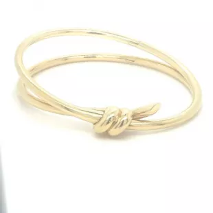 Tiffany & Co. - Knot Double Row Hinged Bangle 18k Yellow Gold