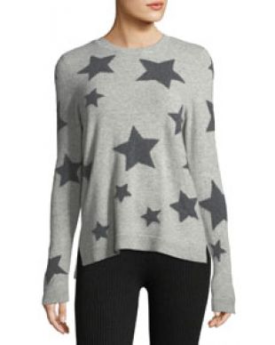 Neiman Marcus - Neiman Marcus Cashmere Star Intarsia Sweater
