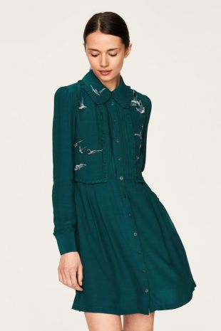 Idano - Robe courte fluide avec motifs brodés