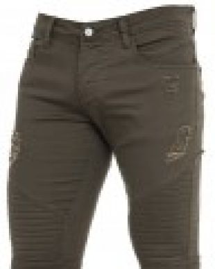 Gov denim - Pantalon kaki 5 poches troués | BLZ Jeans