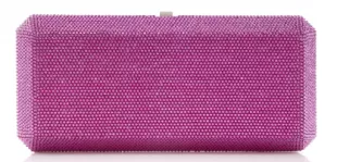 Judith Leiber - Classic Slim Rectangle Fuchsia Clutch