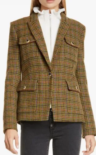 Veronica Beard - Hamlin Plaid Wool Dickey Jacket